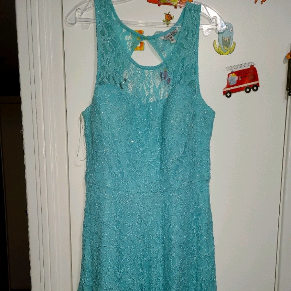 Turquoise Sparkling Party Dress - Gem